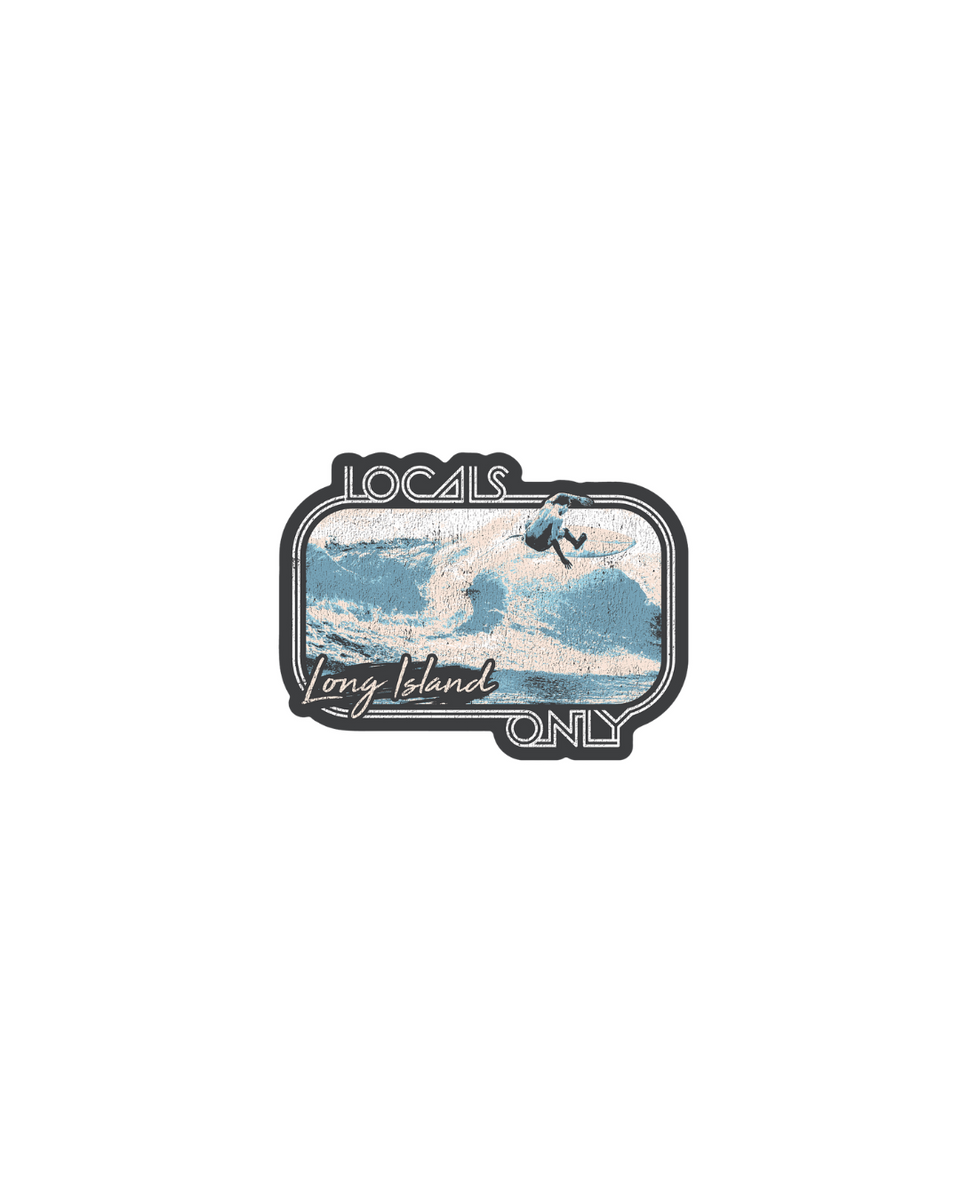 The Retro Curl Sticker – Locals Only LI